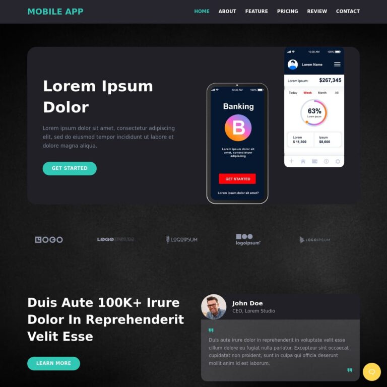 Mobile App - Bricks Templates